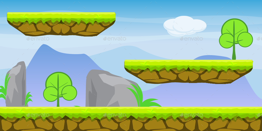 10 Platformer Game Backgrounds Set, Game Assets | GraphicRiver